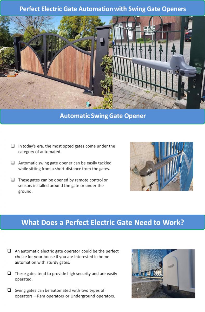 Electric gate automation with motorised swing gate openers - Quiko Italy